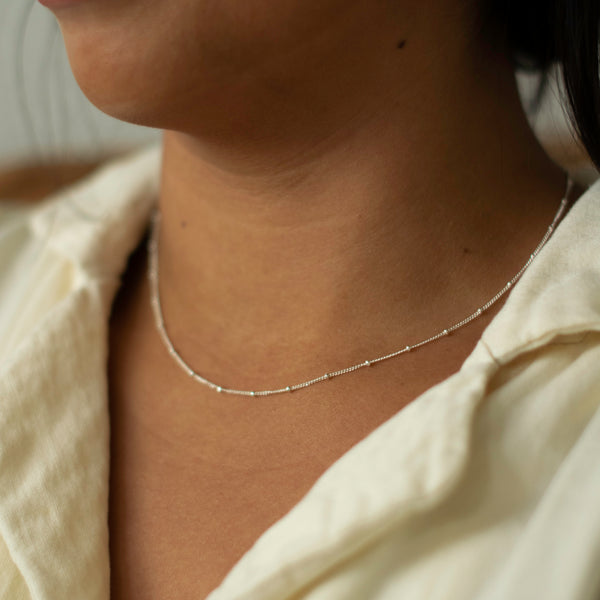 Sterling Silver Satellite Layering Necklace